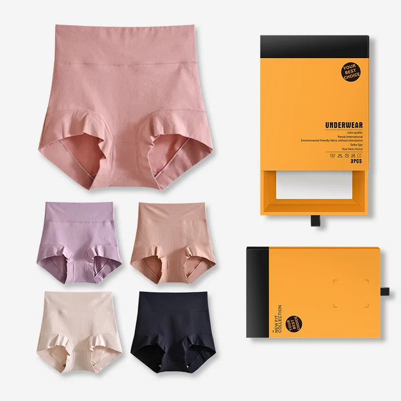 3pcs-Cotton-Women-s-Panties-Sexy-High-Rise-Underwear-Tighten-Abdomen ...