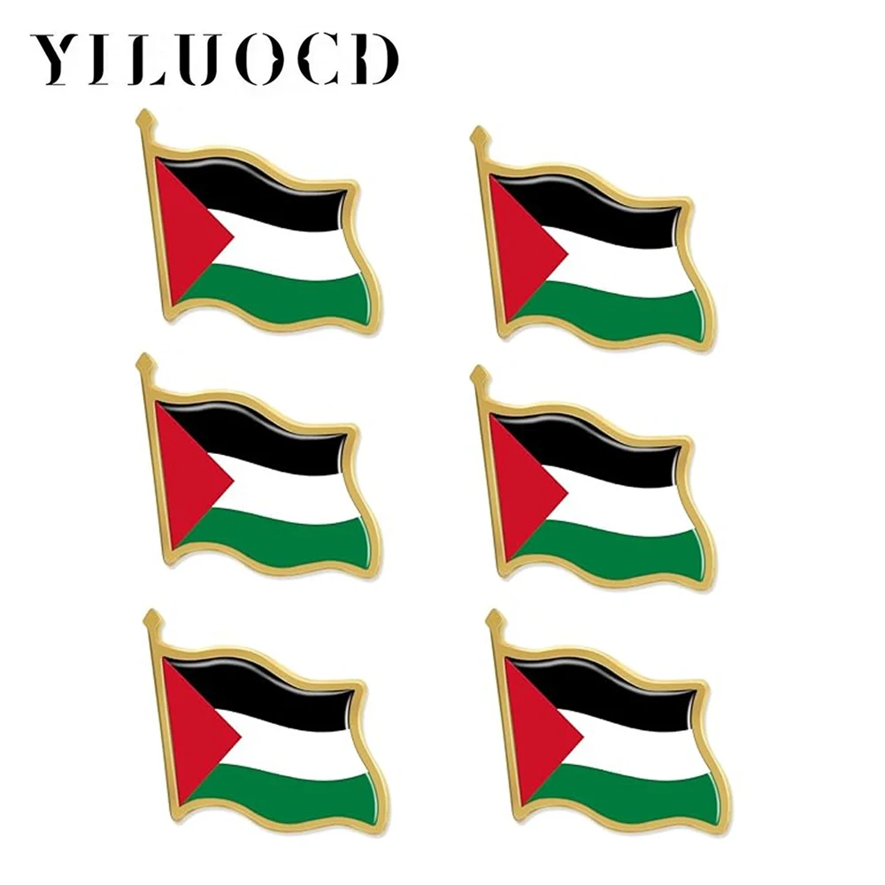 YILUOCD-Palestine-Flag-Pin-Palestine-National-Enamel-Brooch-Country ...