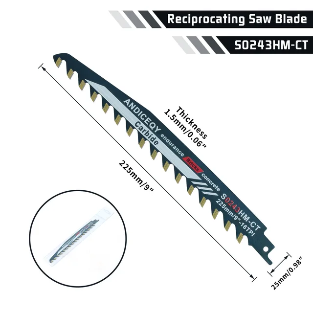 Versatile Alloy Reciprocating Saw Blade for Cutting Bubble Brick Hollow ...