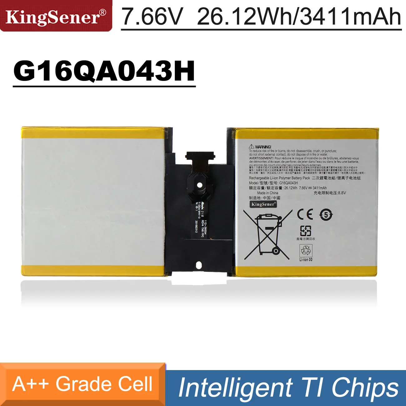 KingSener-G16QA043H-Laptop-Battery-For-Microsoft-Surface-Go-1824-4415Y ...