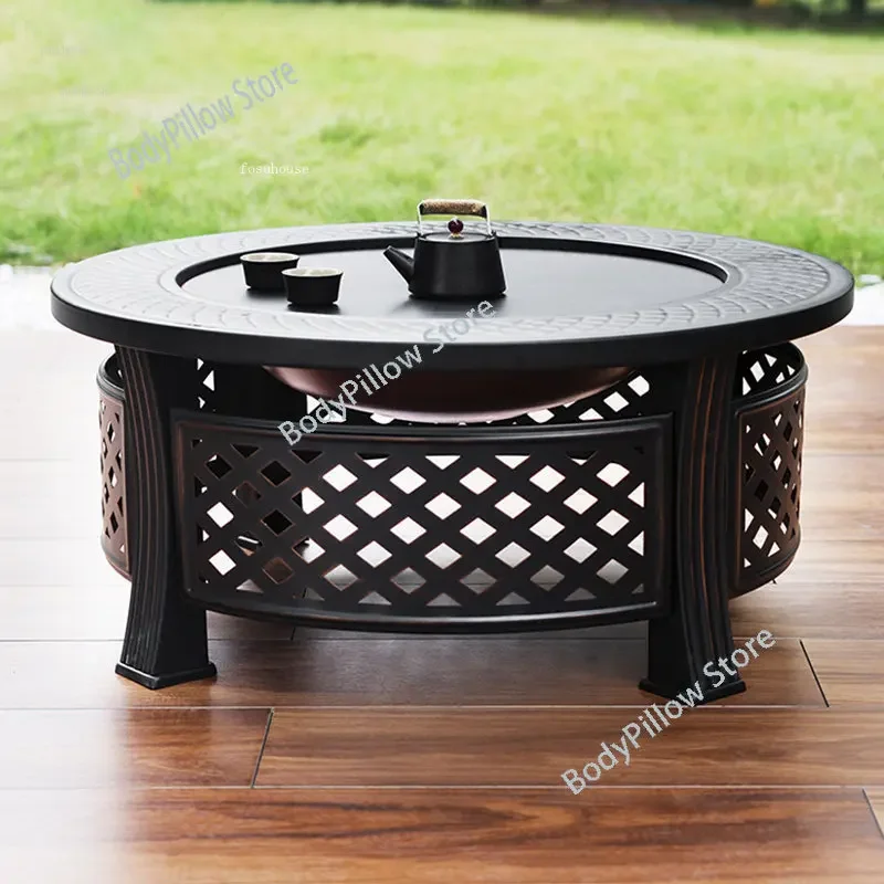 Indoor-Charcoal-Brazier-Grill-Stand-Home-Villa-Heating-Fire-Pits ...