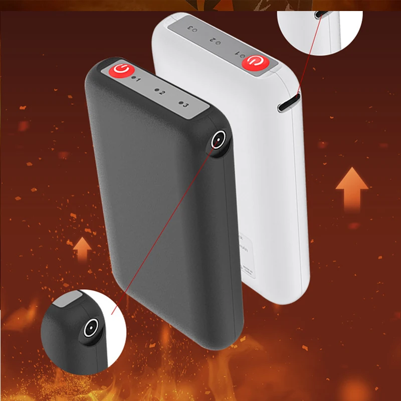 RTX-DR06 가열 양말 배터리 4000mAh 외부 휴대용 충전기 3.7V DC 출력 5V 유형 C 입력 따뜻한 장갑 배터리 ...