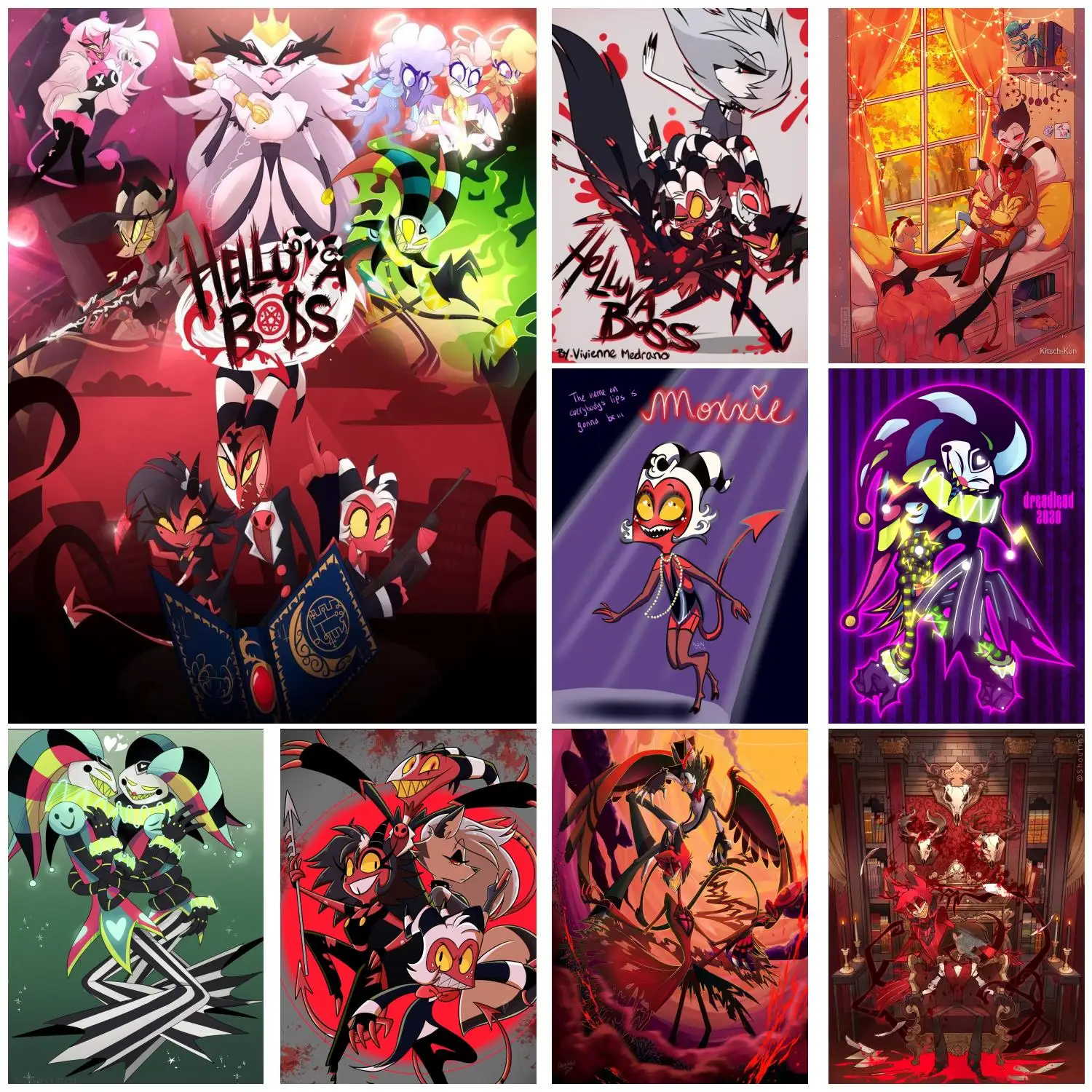 Póster Artístico de lienzo de Anime helluva boss, imagen artística de ...