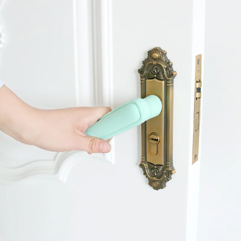 Solid-Color-Silicone-Door-Handle-Protection-Cover-Anti-collision-Pad ...