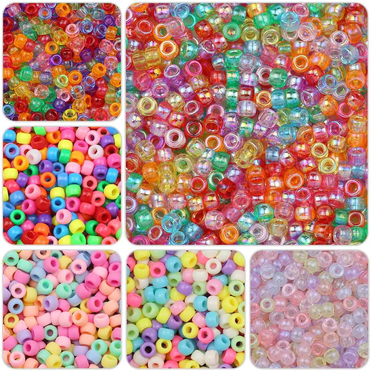 1000pcs-Mixed-Colours-Large-Hole-Pony-Beads-For-Jewelry-Making-DIY-Kids ...