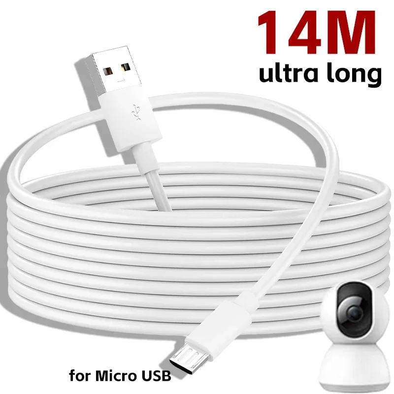 1m/5m/10m/14m Extra Long Micro USB Charging Cable for K3 Thermometer ...
