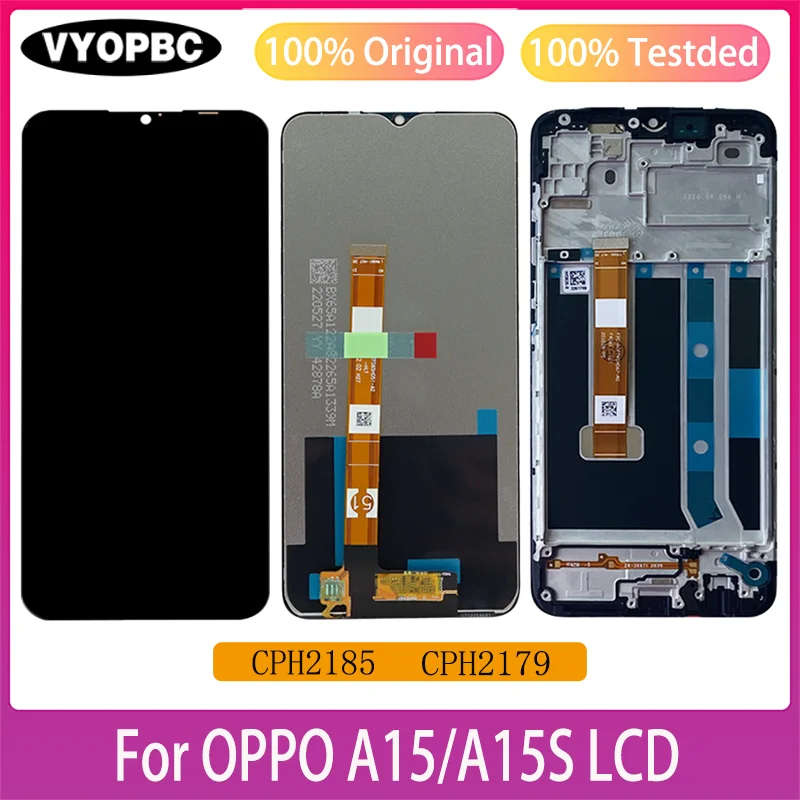 Pantalla LCD Original de 6,52 pulgadas con marco para OPPO, montaje de digitalizador con ...