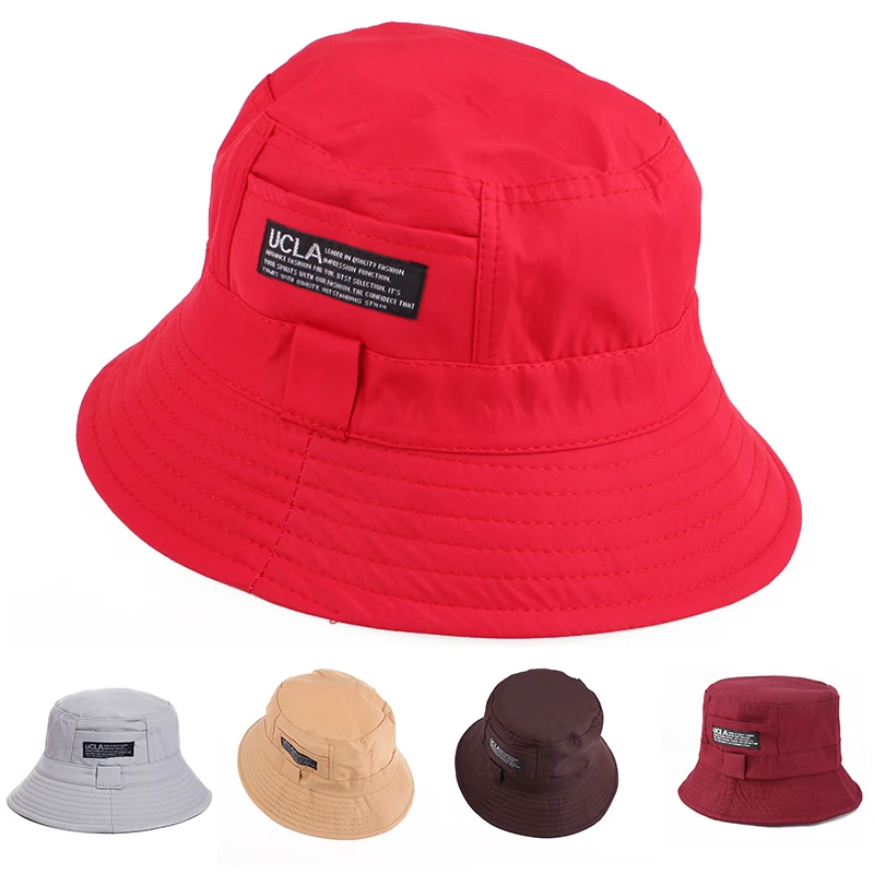 Label-bucket-hat-Solid-color-Hip-Hop-panama-Hats-for-Men-Cotton ...