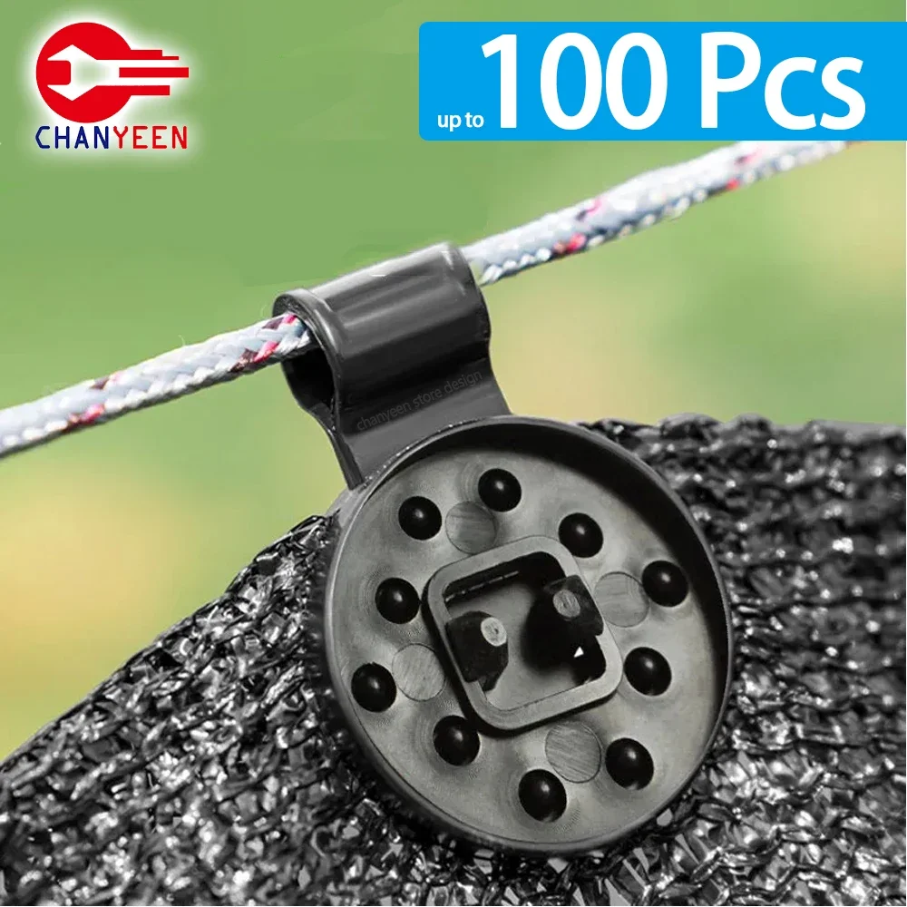 10-100Pcs-Plastic-Sun-Shades-Net-Clip-Cloth-Green-Buildings-for-Fix ...