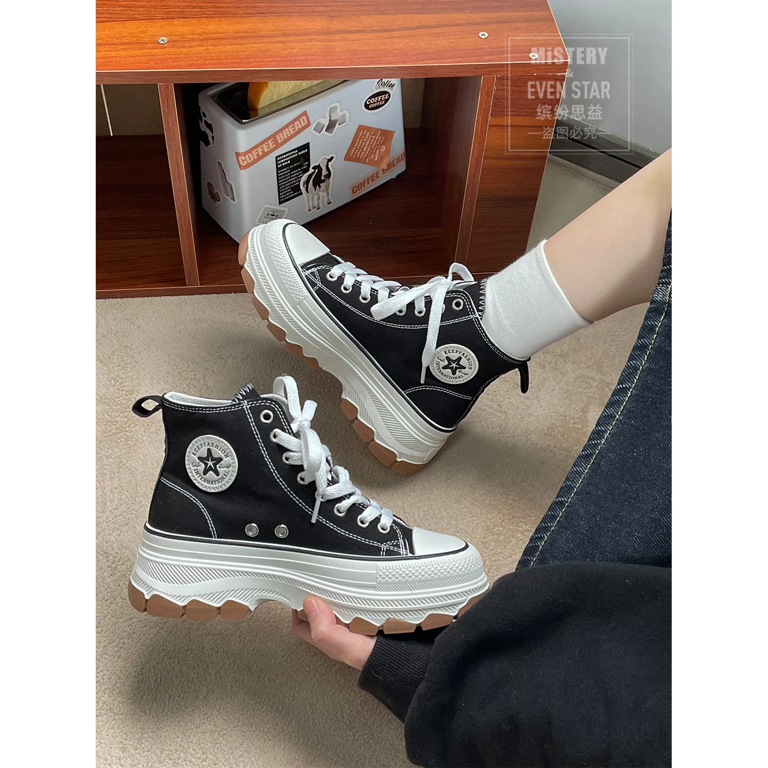 2023 spring platform canvas shoes women's shoes new spring explosive ...