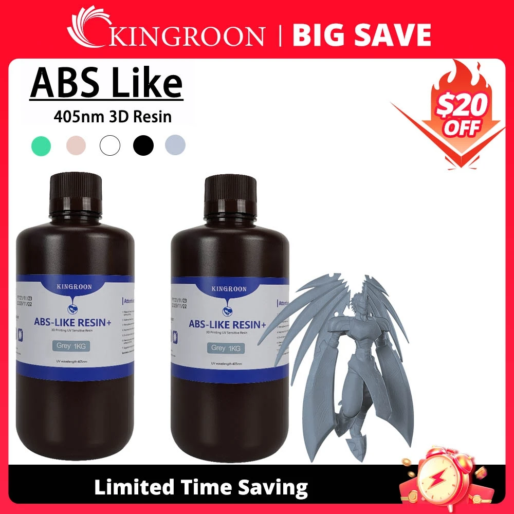 Newest-KINGROON-ABS-Like-3D-Printer-Resin-Toughness-405nm-UV-ABS-Like ...