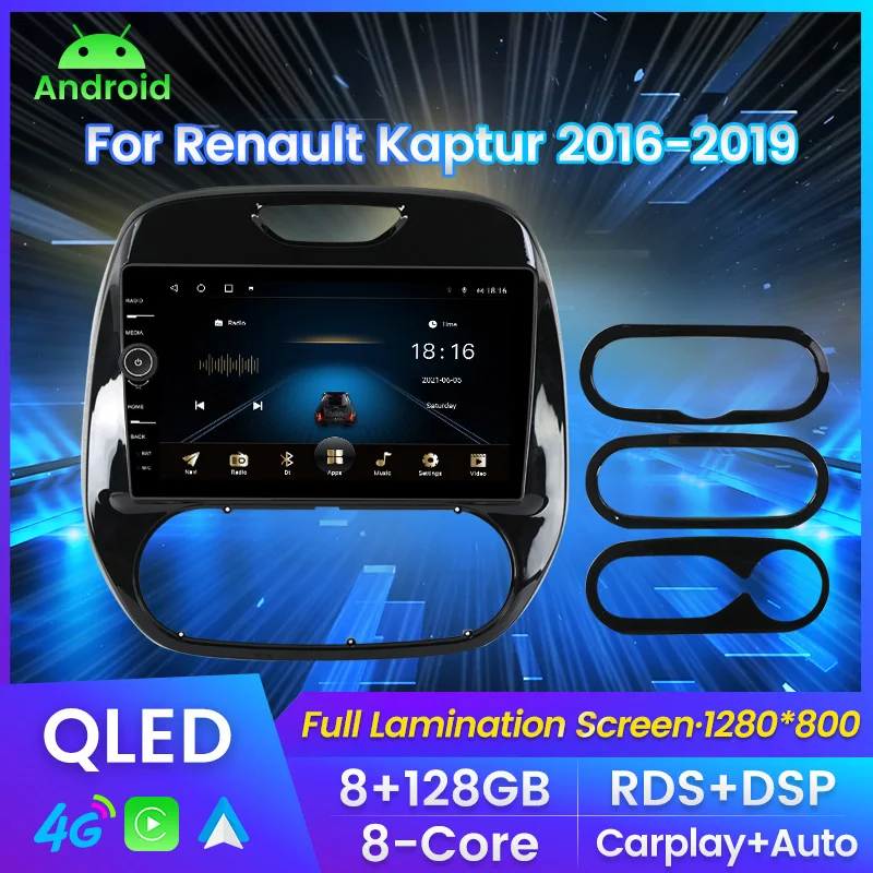 Qled Screen Car Radio Android For Renault Kaptur Captur Clio Samsung ...