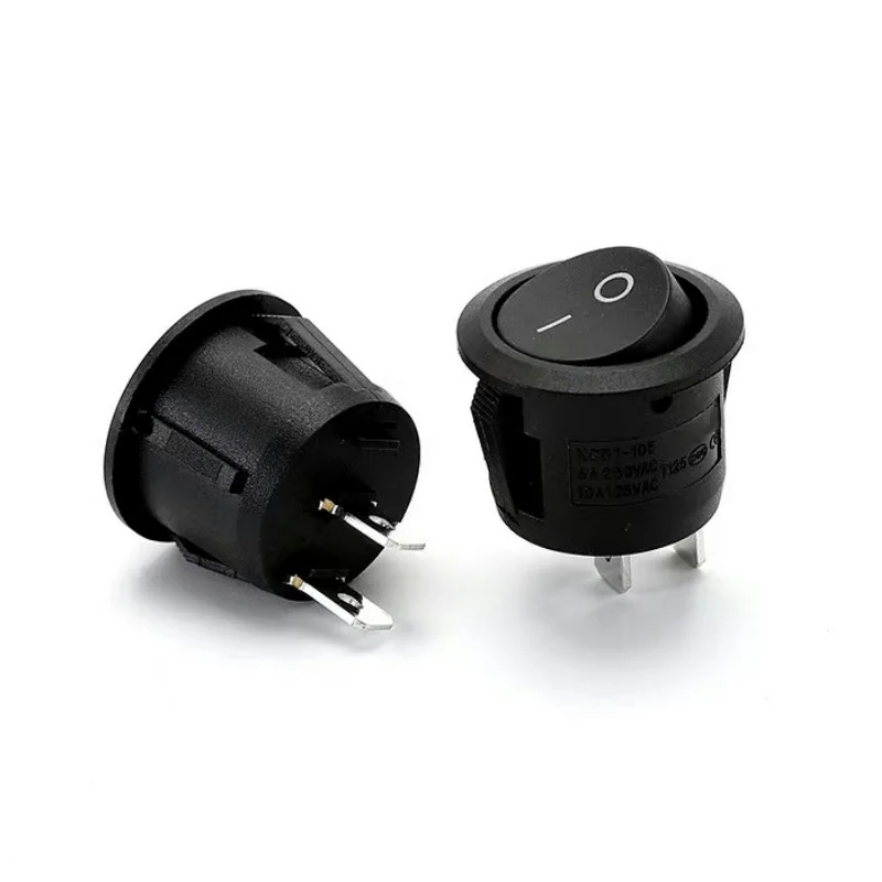 SPST-Round-Snap-Black-ON-OFF-2-Pin-Rocker-Switch-For-Car-Auto-Boat ...