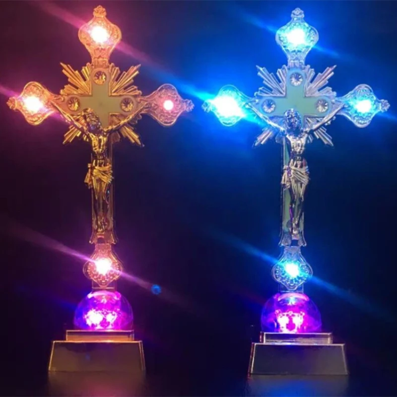 Large-Luminous-Led-Jesus-Cross-Electronic-Lamp-Decoration-Christian ...