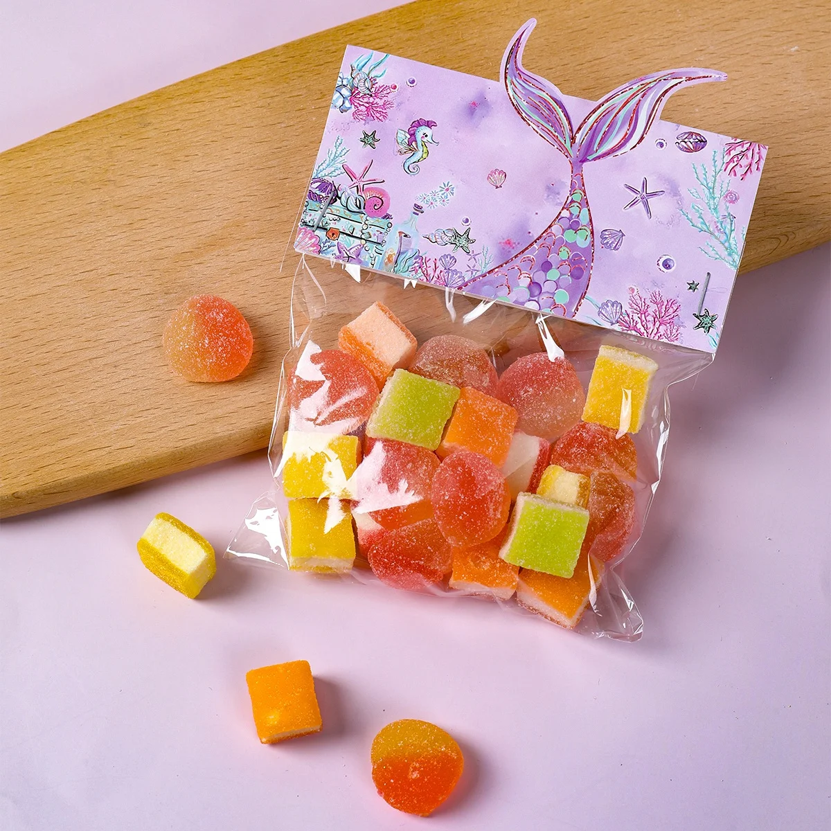 10pcs-Treat-Bag-Topper-Candy-Packing-Bags-Mermaid-Dinosaur-Butterfly ...