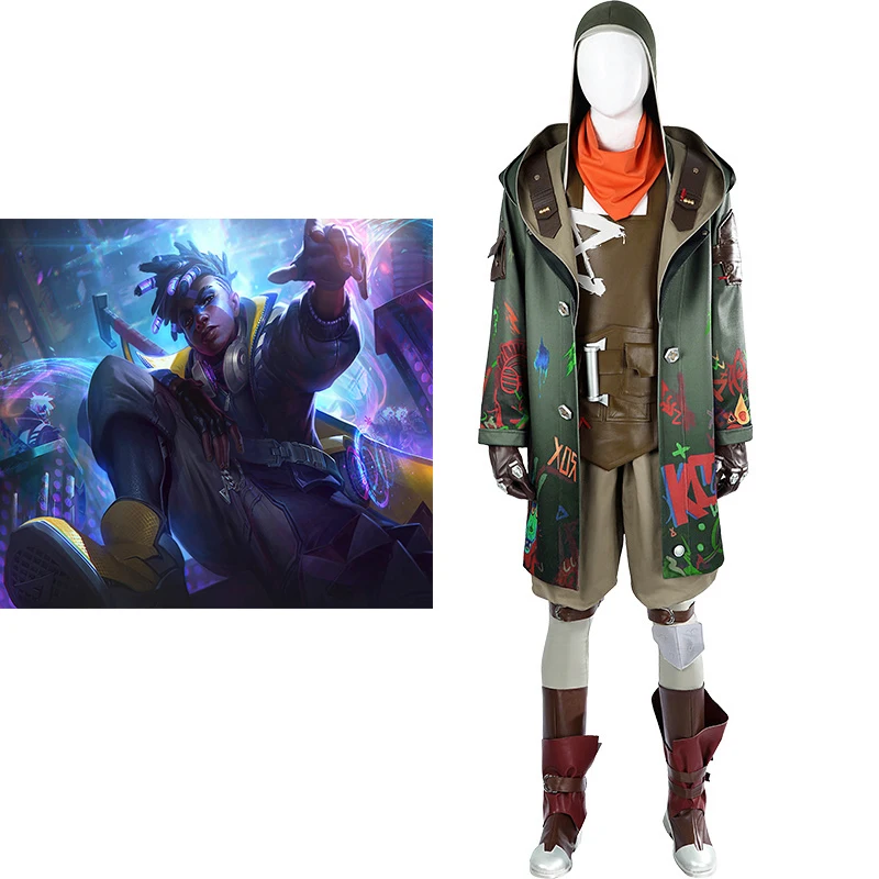Game-LOL-Ekko-Cosplay-Costume-For-Men-Fantasia-Jacket-Battle-Uniform ...