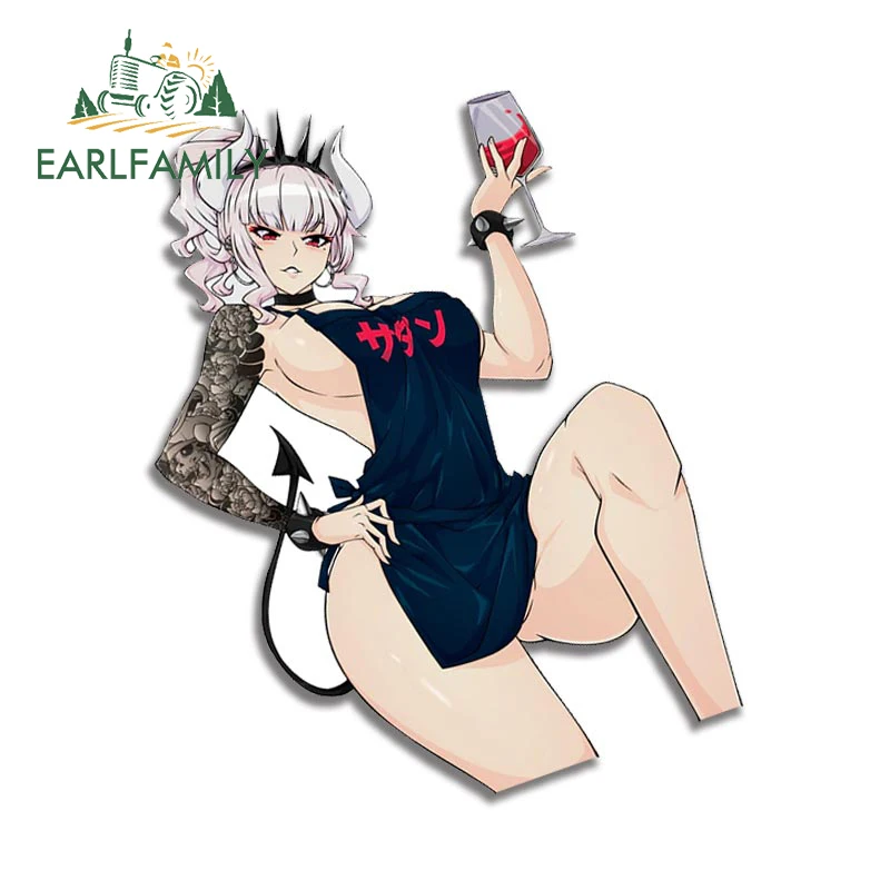 Earlfamily 13cm X 8.8cm For Helltaker Car Stickers Cartoon Waterproof Decals Scratch-proof ...