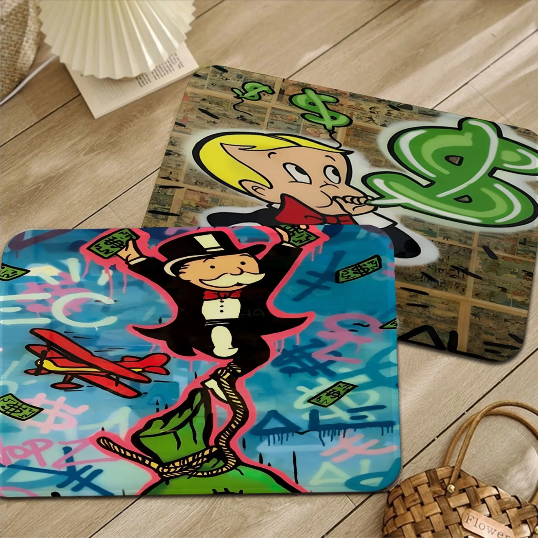 Monopoly-Art-Money-Dollar-Bathroom-Mat-Retro-Multiple-Choice-Living ...