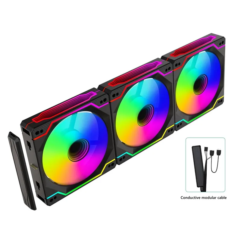 PC-Water-Cooling-Fan-Building-Block-Espelho-Chassis-Controle-PWM-5V ...