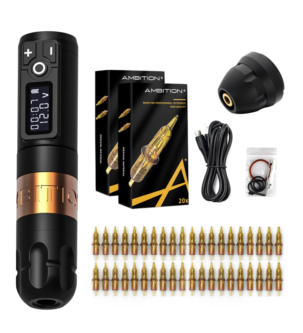 Ambition Soldier Tattoo Machine Set Wireless Tattoo Machine Pen Kits ...