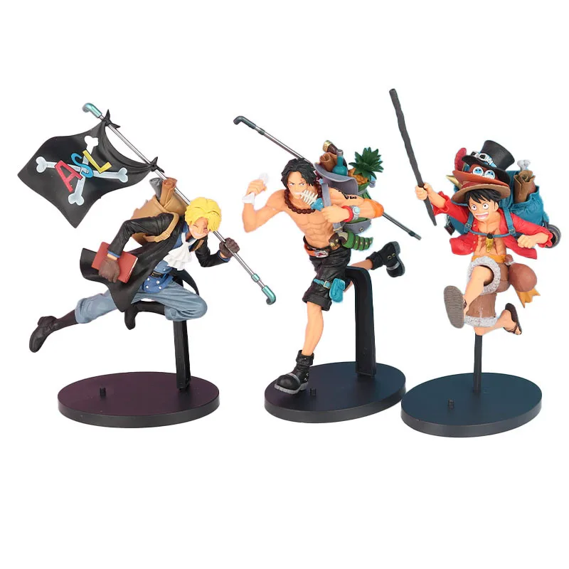 3 Styles One Piece 18-21CM Bag Running Sabo Ace Luffy | One piece ...