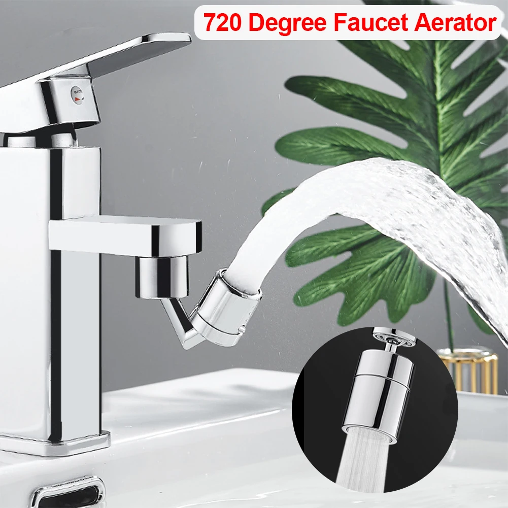 Silver-720-Degree-Universal-Tap-Aerator-Swivel-Water-Saving-Plastic ...