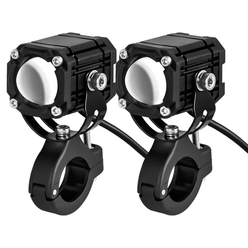 Motorcycle LED Auxiliary Headlight Work Light High and Low Beams Super ...
