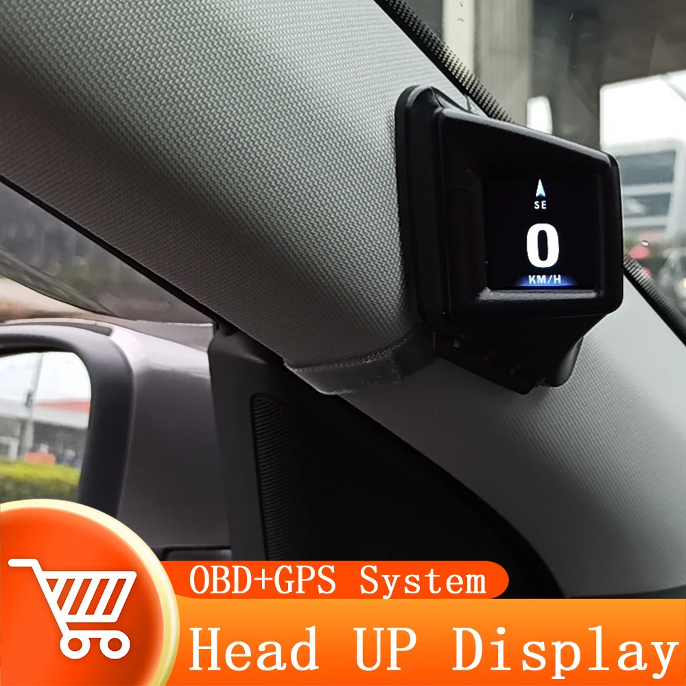 HUD OBD2 + GPS komputer pokładowy samochodowy wyświetlacz Head up obrotomierz Turbo ciśnienie ...