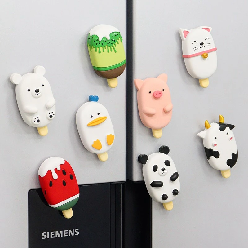 3d Cute Cartoon Fridge Magnet Popsicle Shape Refrigerator Stickers ...
