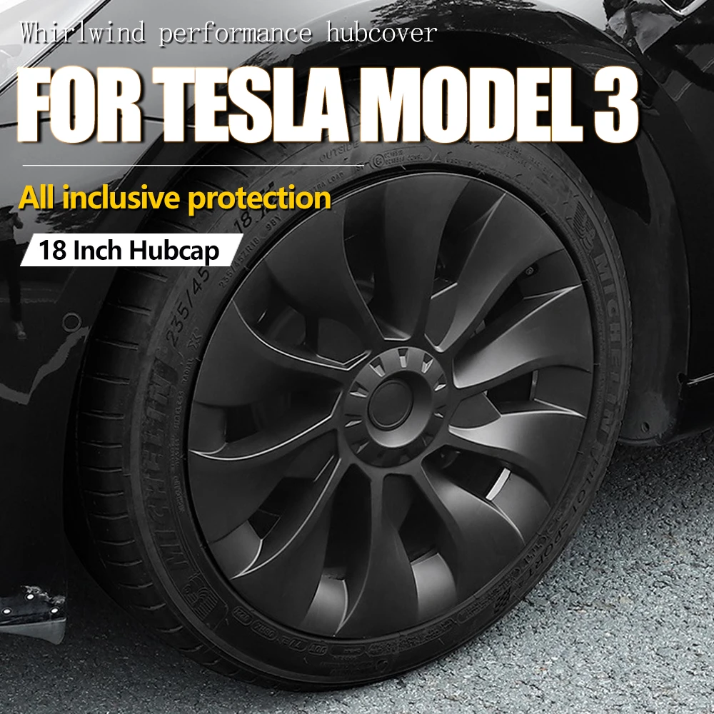 4PCS for Tesla Model 3 18 Inch Hubcap 2018 2023 Hub Cap Performance ...
