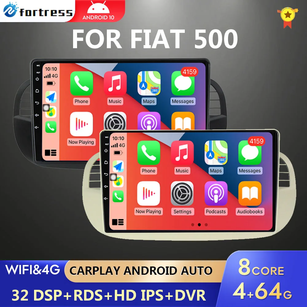 9 polegada hd android carro dvd player para fiat 500 multimídia gps ...