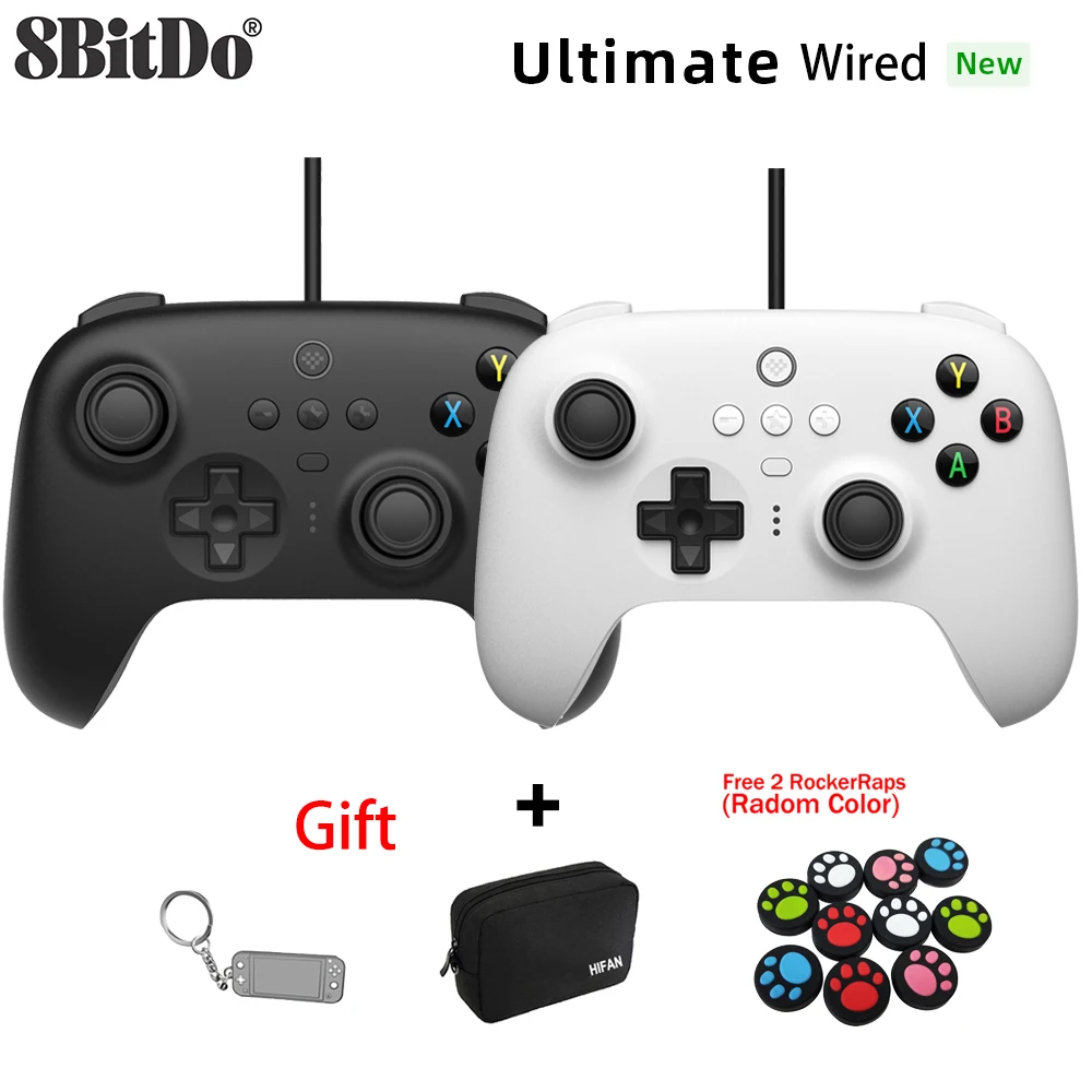 8bitdo-mando-con-cable-USB-con-Joystick-mando-Compatible-con-Windows-PC ...