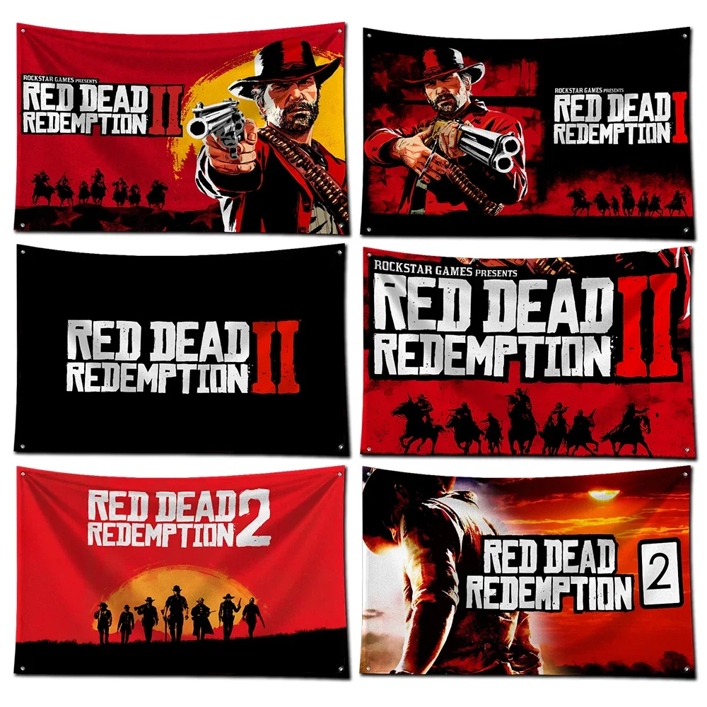 Red-Dead-Redemption-2-Flag-Polyester-Digital-Printing-Banner-for-Garage ...