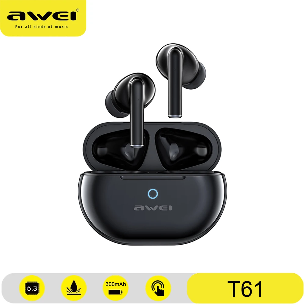 Awei-T61-Wireless-Bluetooth-5-3-Earphones-TWS-In-Ear-Noise-Reduction ...