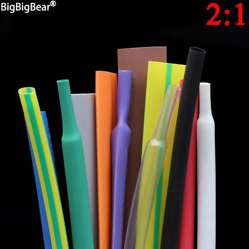 1m 2:1 Heat Shrink Tube Dia 7 8 10 12 14 15 16 18 20 22 25 28 30 35 40mm Wire Shrinkage Sleeving ...
