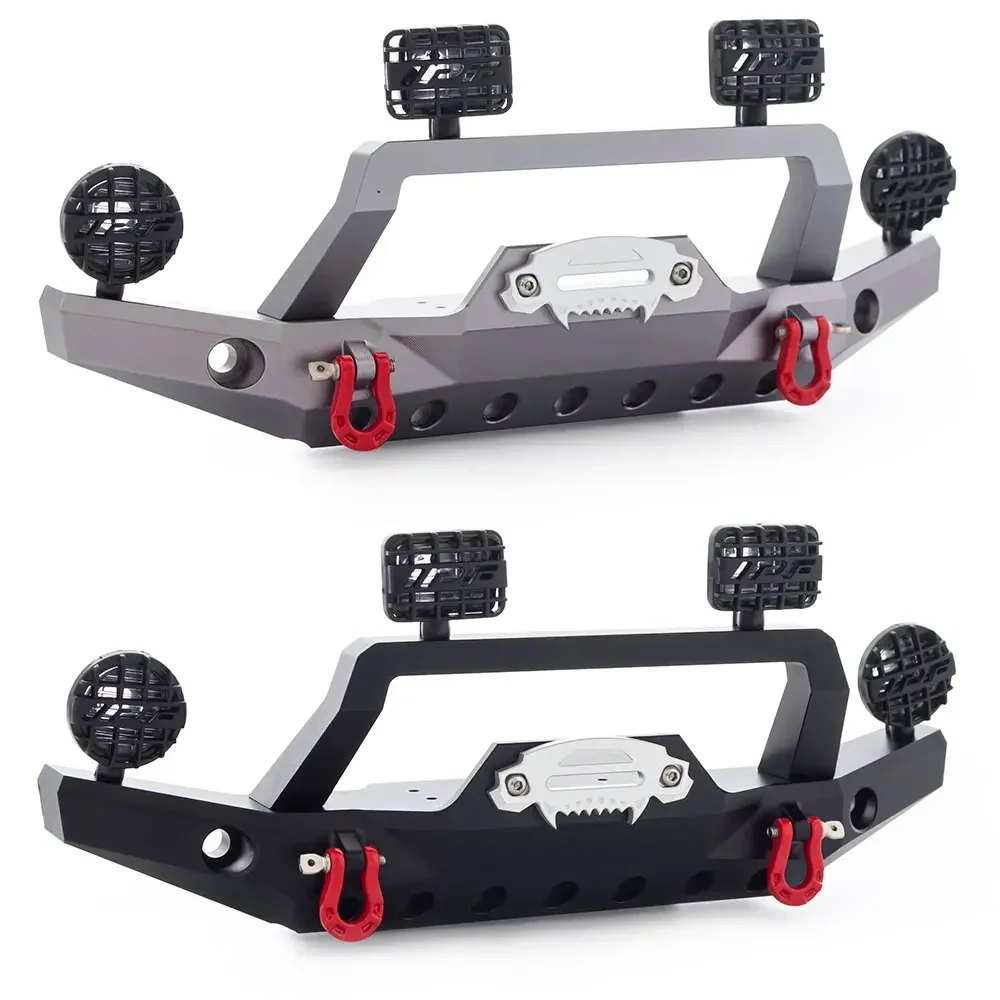 Metal-CNC-Front-Bumper-With-Led-Light-for-1-10-RC-Crawler-Car-TRX4 ...