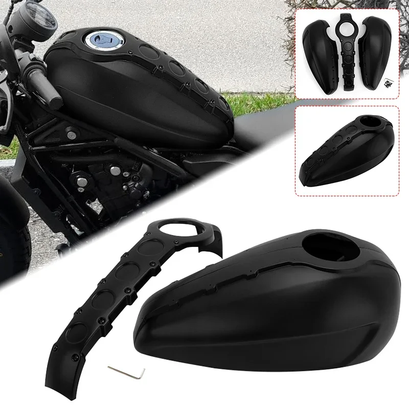 Motorcycle-Oil-Fuel-Gas-Tank-Cover-Guard-Protector-For-Honda-REBEL-CM ...