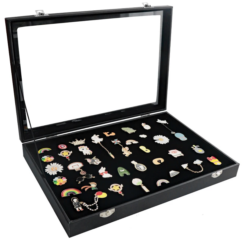 Pin Display Case Breastpin Medal Display Box Storage Box Dust-Proof ...