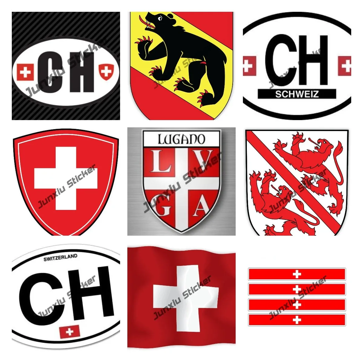 Genf-Bern-Bern-Wappen-von-Schweiz-Auto-Aufkleber-Aufkleber-Stadt-Schild ...