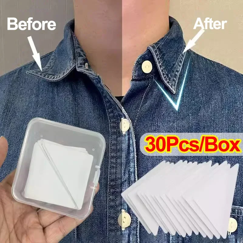 Collar-Sticker-Polo-T-Shirt-Stand-Collar-Shaper-Fixed-Pads-Anti-roll ...