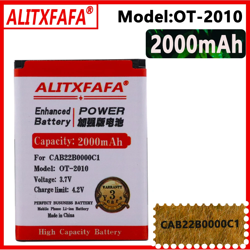 100% Brand New Lot 2000mah Mobile Batteries CAB22B0000C1 For Alcatel ...