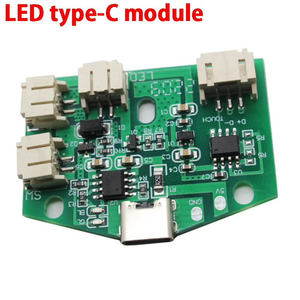 1pcs USB 3.7V type-C table lamp circuit board charging PCB Bicolor ...