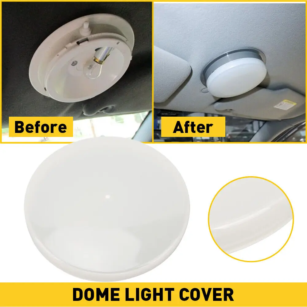 Ticket-Dome-Light-Lens-Cover-Circular-Plastic-White-For-Ford-For-Crown ...