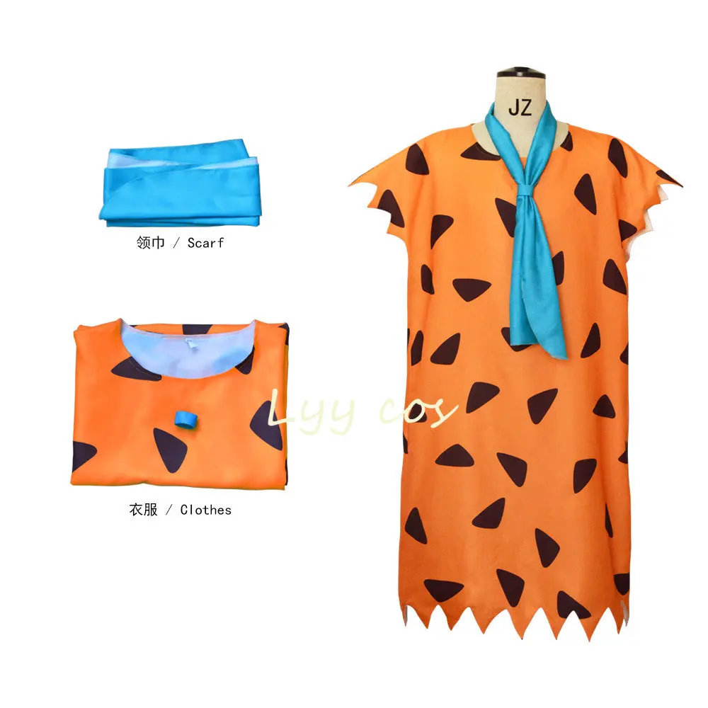 Fred Cosplay Anime Flintstones Costumes Adult Kid Primitive Savages ...