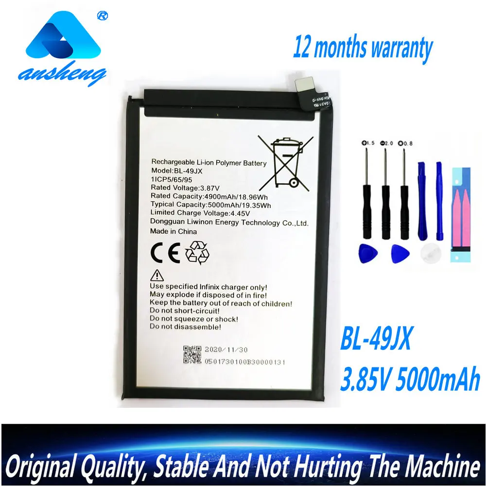 Original-3-85V-5000mAh-BL-49JX-Battery-For-Tecno-Note-10Pro-Note-10-Pro ...