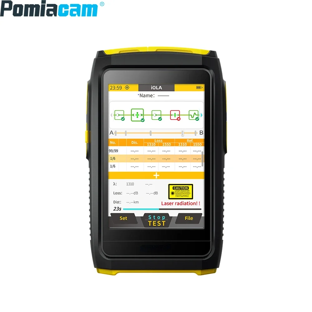 FWT-100-S5F-iOLA-1550nm-20dB-Optical-Fiber-Reflectometer-Touch-Screen ...