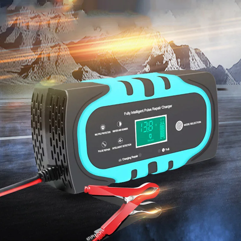 12V 10A Car Battery Charger Auto Smart Battery Charger with LCD Touch ...