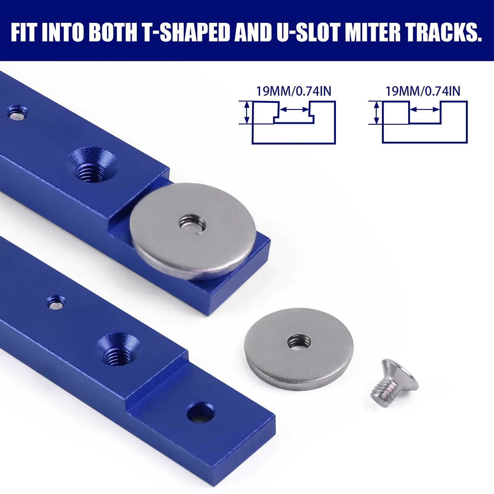 Aluminium Alloy Miter Bar Rail Slider Table Saw Gauge Rod T-Slot Track ...