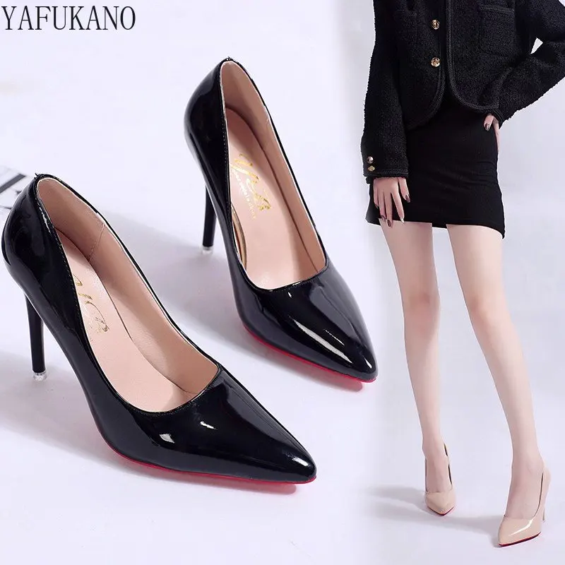 6cm-8cm-10cm-Sexy-Patent-Leather-High-Heels-Stiletto-Pointed-Toe-Party ...