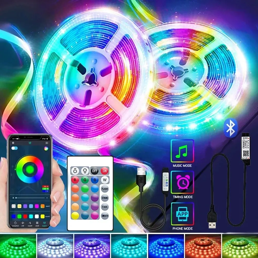 LED-Strip-Light-5050-RGB-White-Light-Disk-USB-LED-Light-TV-Backlight ...